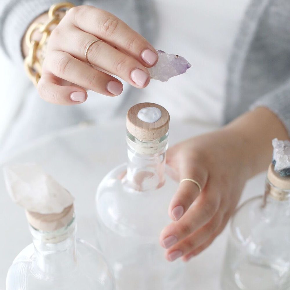 DIY Crystal Bottle Toppers - Jillian Harris Design Inc.